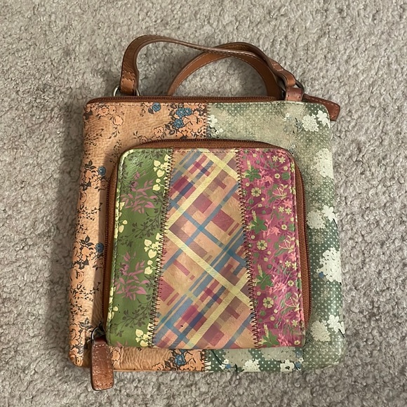 Fossil | Bags | Fossil Patchwork Leather Purse | Poshmark